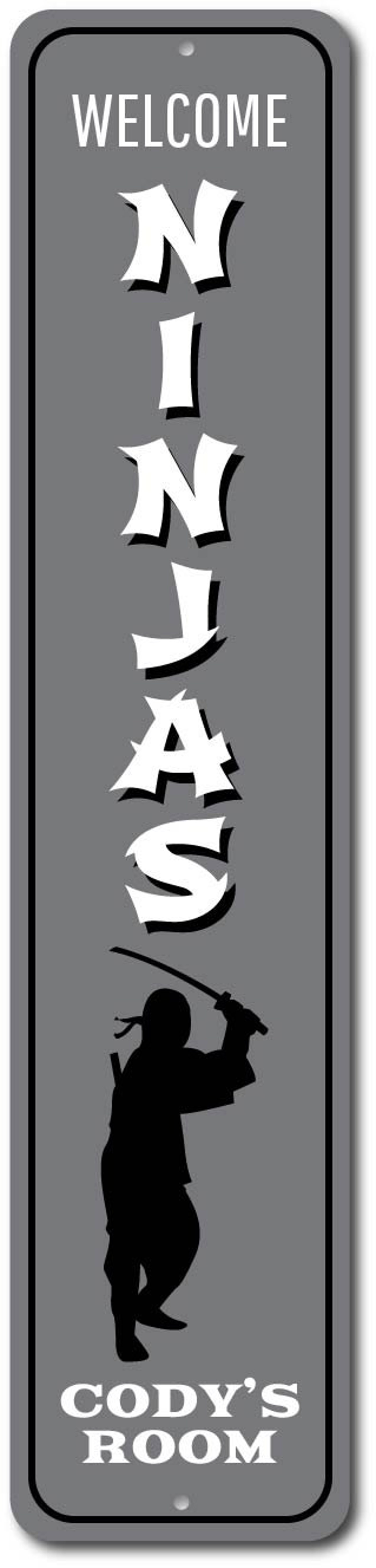 Ninjas Welcome Sign, Kid Room Sign, Custom Name Sign, Boys Room Decor ...