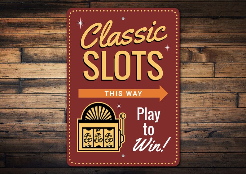 Classic Slots Sign Gambling Slot Decor Gambling Gift Decor - Etsy
