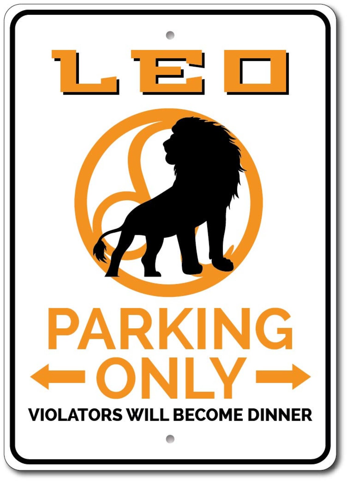 Leo Gift Leo Parking Sign Leo Decor Leo Sign Lion Decor - Etsy