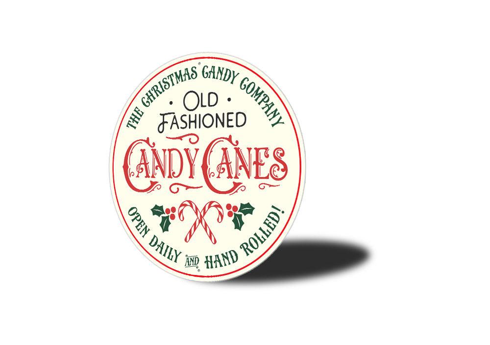 Hand Rolled Candy Cane Metal Sign, Vintage Christmas Candy Sign, Custom ...