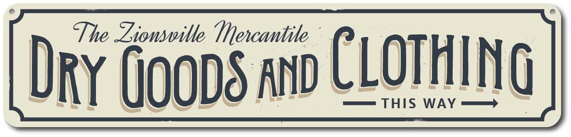 Dry Goods & Clothing Sign Mercantile Sign Custom Company - Etsy