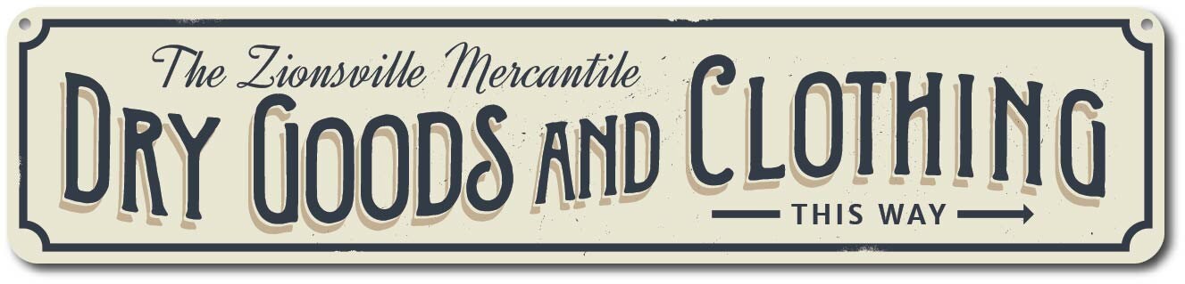 Dry Goods & Clothing Sign Mercantile Sign Custom Company - Etsy