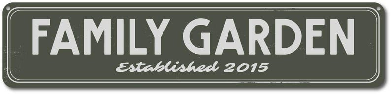Family Garden Sign, Personalized Since Established Date Sign, Custom ...