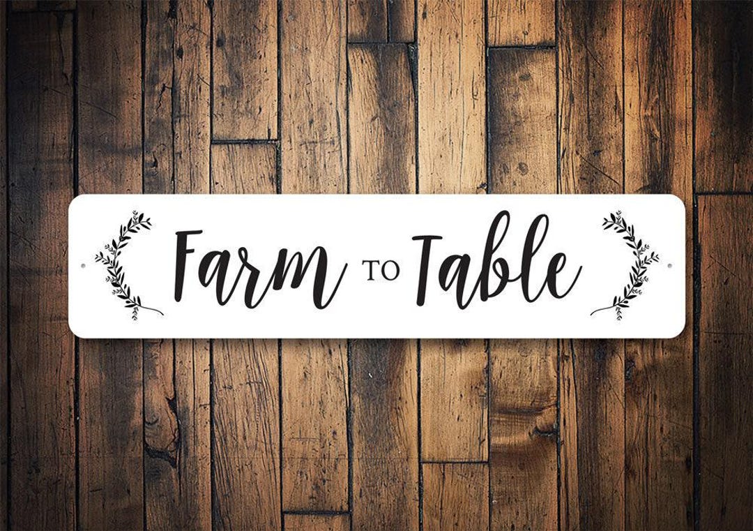 Farm to Table, Farming Food Sign, Farm Food, Farmers Decor, Plain to ...