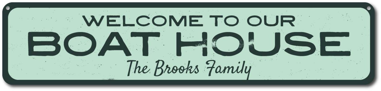 Boat House Sign Personalized Welcome Family Name Sign Custom | Etsy