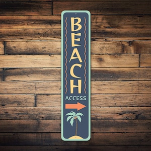 Beach Access Sign, Beach Entry Sign, Custom Beach Sign, Beach Lovers ...
