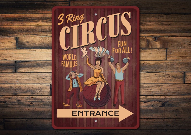 3 Ring Circus Sign the Circus Gift Circus Sign Vintage - Etsy