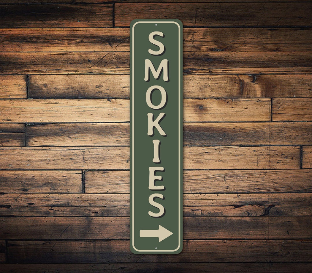 Smokies Directional Sign, Custom Sign, Smoky Mountain Park Sign ...