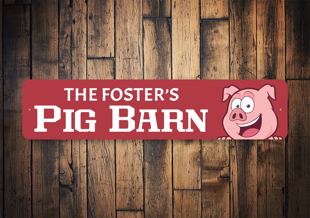 Family Pig Barn Sign Custom Pig Barn Sign Pig Barn Family - Etsy