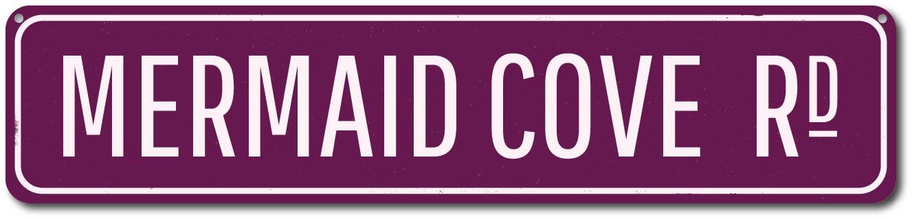 Mermaid Cove Sign, Custom Beach Street Sign, Ocean Lover Gift, Beach ...