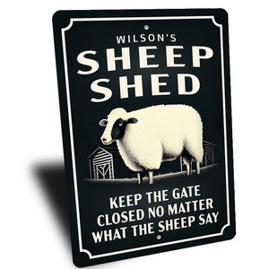 Vintage Sheep Shed Sign, Sheep Owner Gift, Sheep Barn Sign, Custom ...