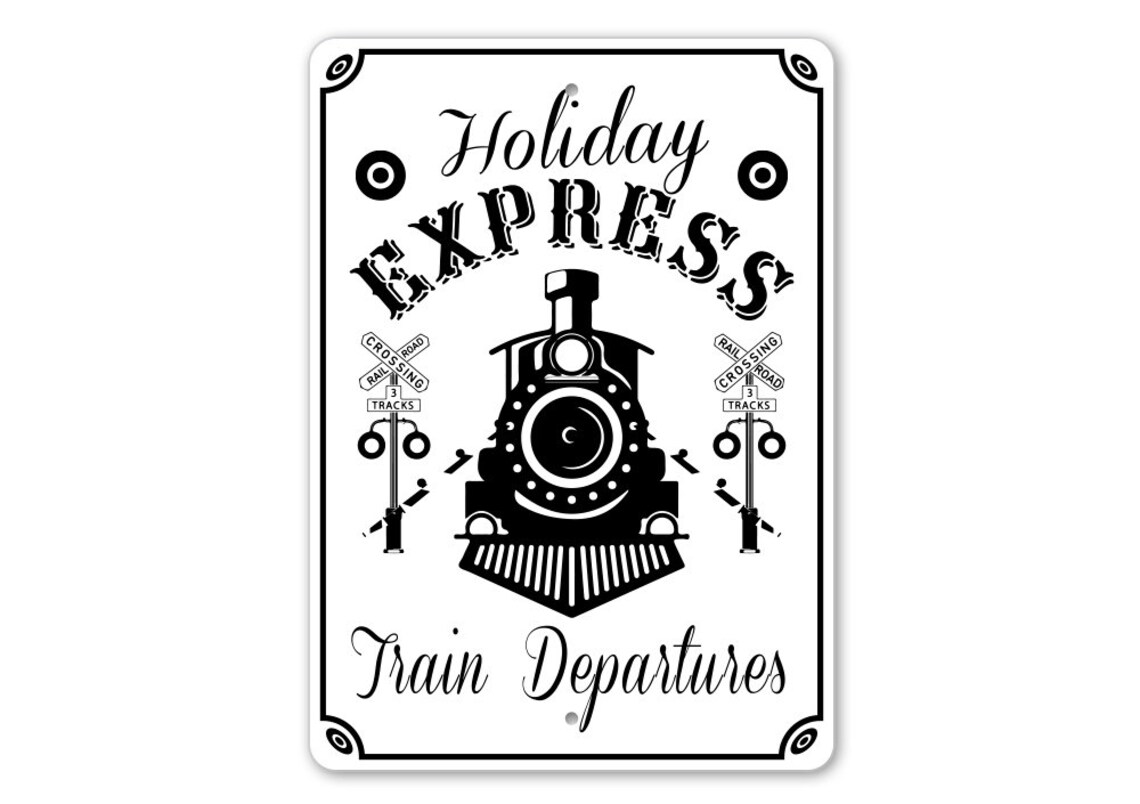 Holiday Express Sign, Holiday Train Sign, Christmas Train, Train Decor ...