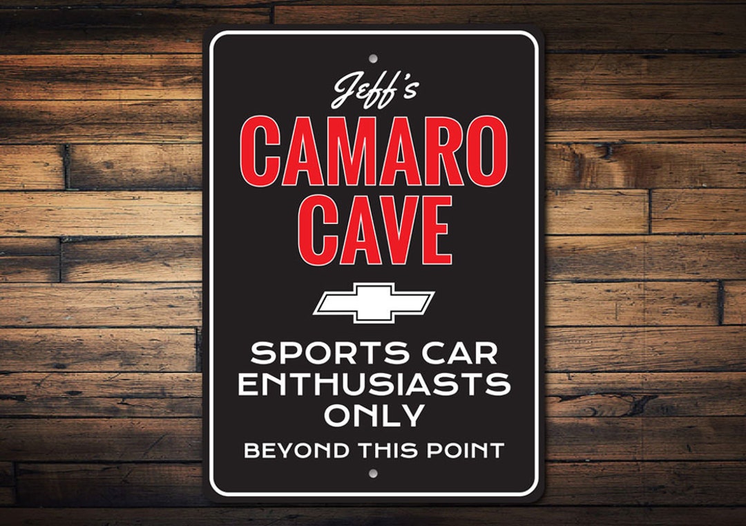 Camaro Cave, Camaro Decor, Classic Camaro Sign, Camaro Garage Decor ...