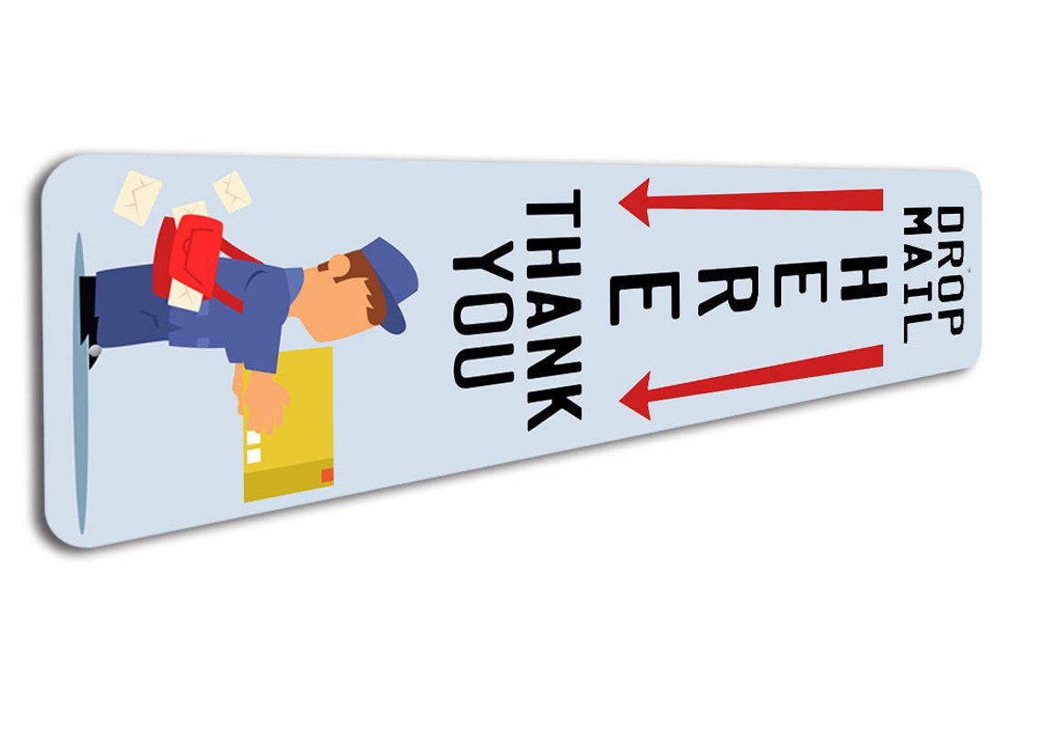 Drop Mail Here Sign Cute Office Decor Mail Office Sign | Etsy