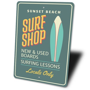 Surfing Shop Sign, Beach Surf Sign, Beach Shops Design, Sign for Beach ...