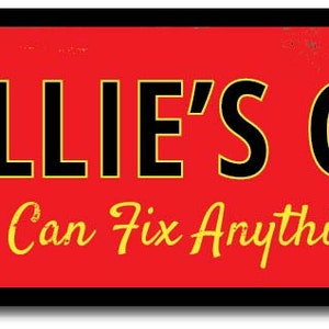 Garage We Can Fix Anything Sign, Personalized Mechanic Name Sign ...