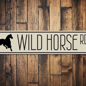 Wild Horse Rd Sign, Custom Lake House Street Sign, Horse Lover Gift ...