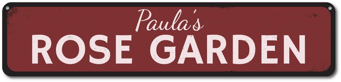 Rose Garden Sign Personalized Gardener Name Sign Custom | Etsy