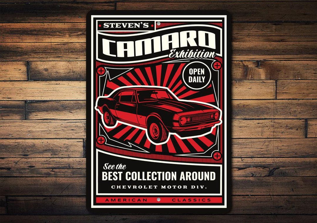 Custom Camaro Sign, Camaro Name Sign, Custom Garage , Dads Camaro ...
