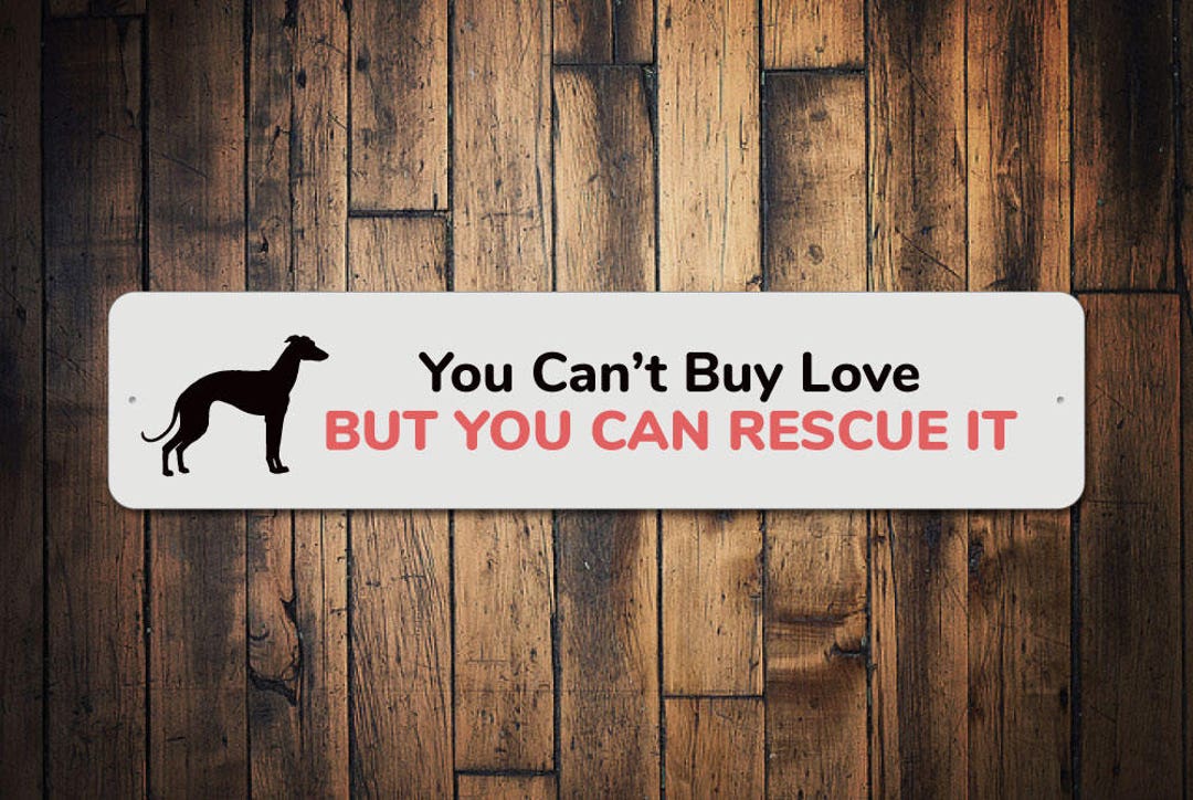 Rescue Dog Sign, Dog Rescuer Gift, Dog Rescue Sign, Greyhound Gift ...