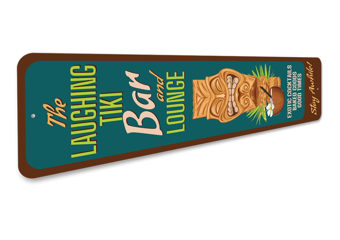 The Laughing Tiki Bar Funny Tiki Bar Tiki Door Decor Tiki - Etsy