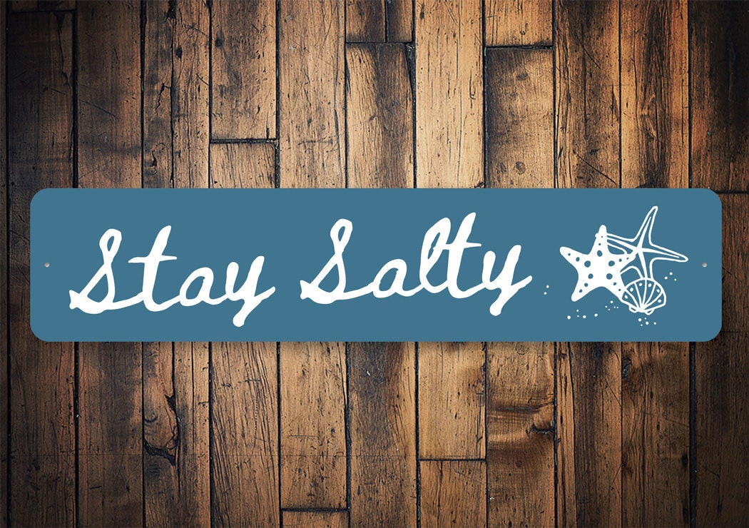Stay Salty Sign Beach Sayings Beach Home Beach Gift Salty | Etsy
