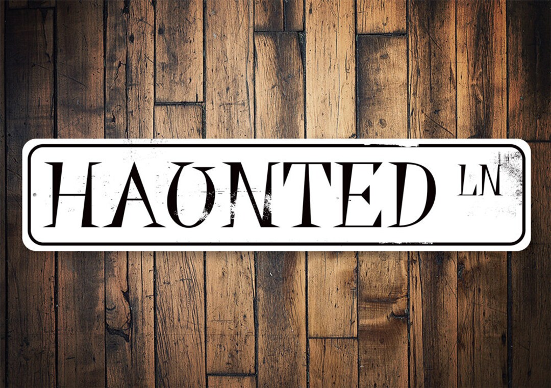 Haunted Lane Sign, Spooky Street Sign, Creepy Lane Decor, Halloween ...