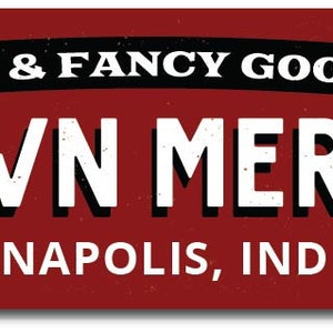 Old Town Mercantile Sign, Personalized Dry & Fancy Goods Sign, Company ...