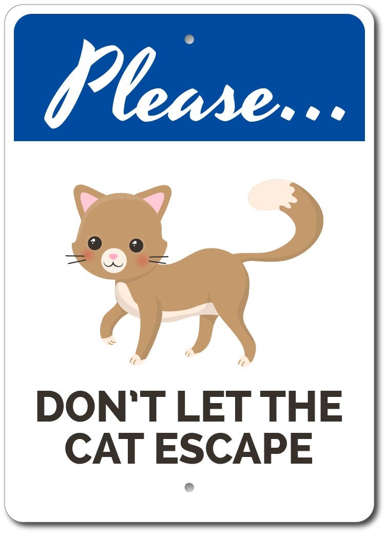 Cat Owner Gift Cat Lover Sign Cat Warning Sign Cute Cat - Etsy