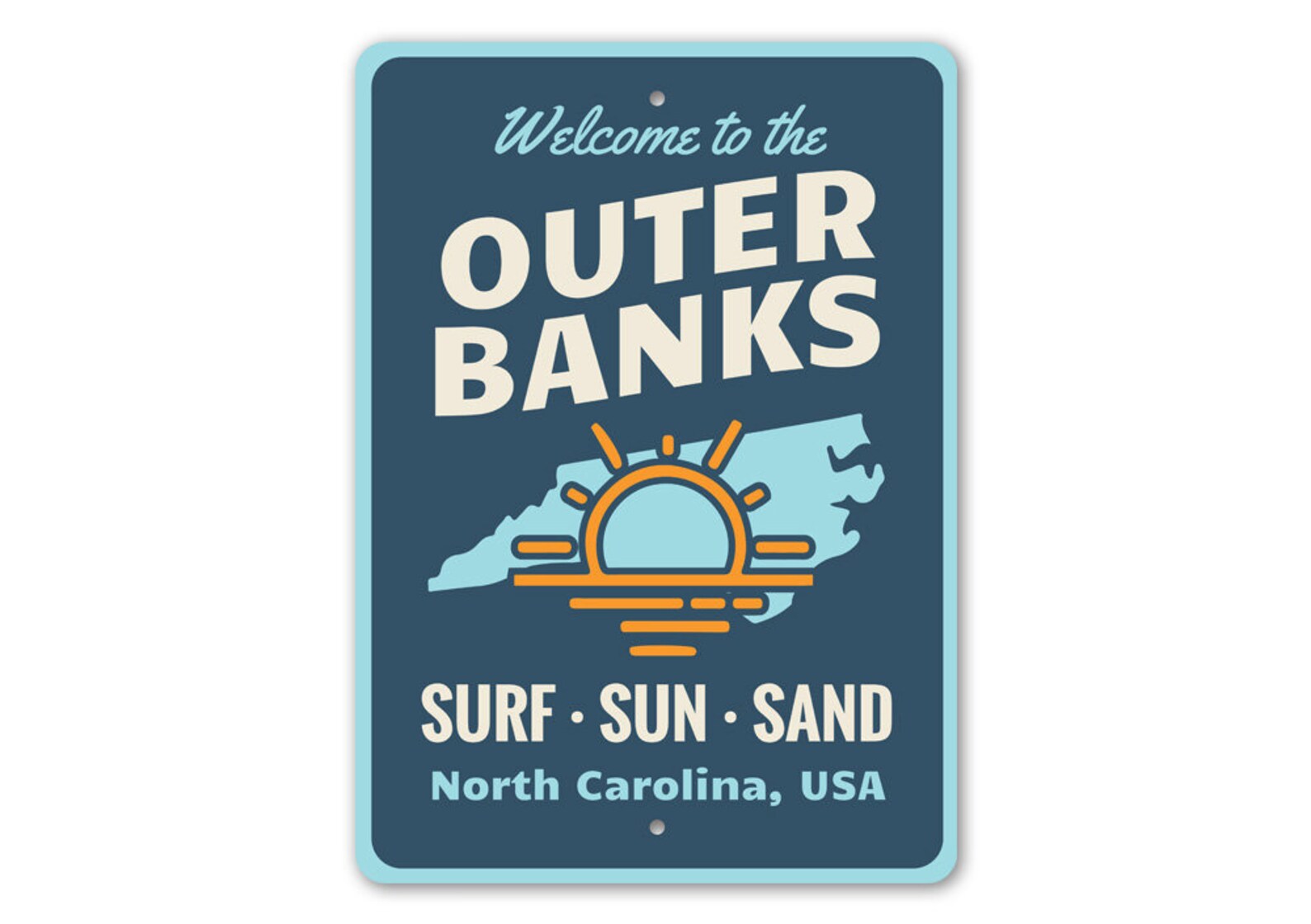 Outer Banks Sign Surf Sun and Sand Surfing Sign North | Etsy