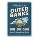 Outer Banks Sign, Surf Sun and Sand, Surfing Sign, North Carolina Sign ...