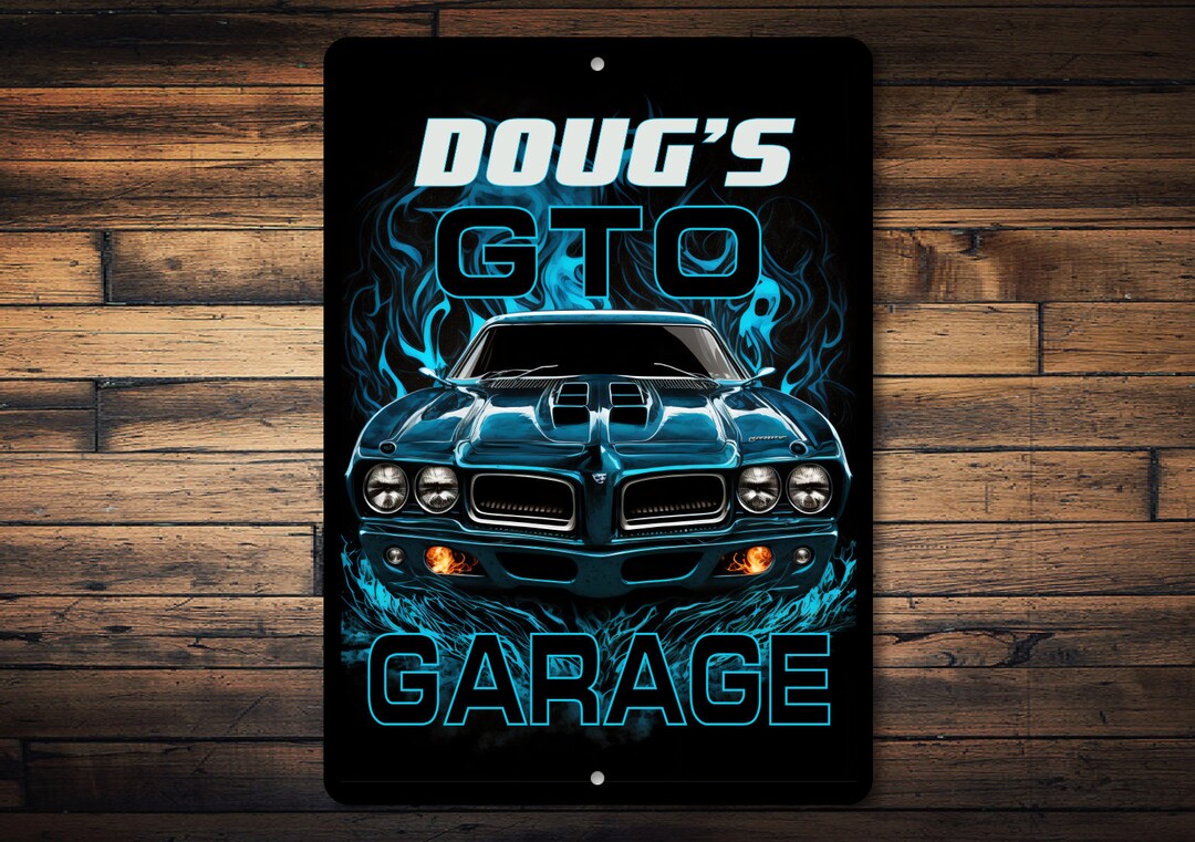 Custom GTO Sign, Custom Garage Decor, Personalized Sign, Garage Wall ...