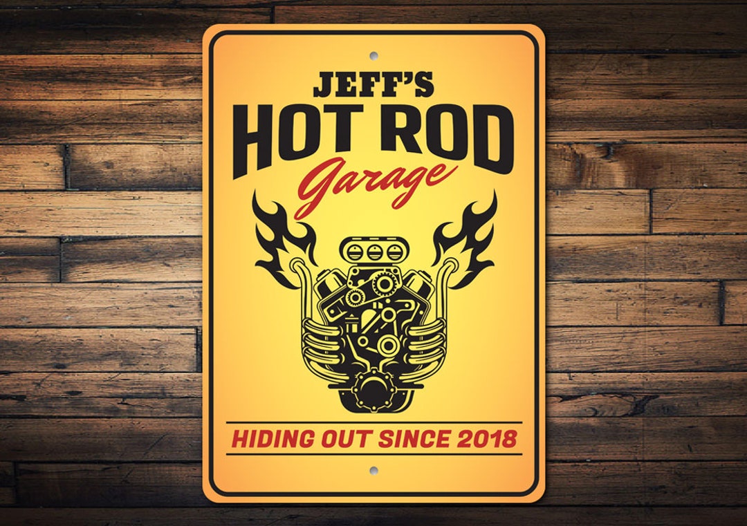 Personal Hot Rod Garage, Engine Decor, Big Engine Sign, Hot Rod Garage ...