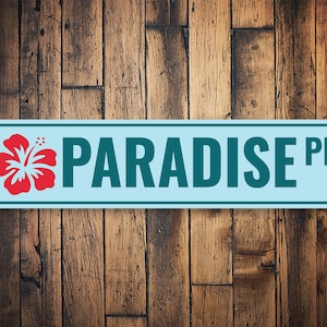 Paradise Place Sign, Custom Paradise Sign, Paradise Decor, Beach Decor ...
