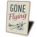 Gone Flying Sign, Flying Plane Sign, Airplane Decor, Airplane Pilot ...