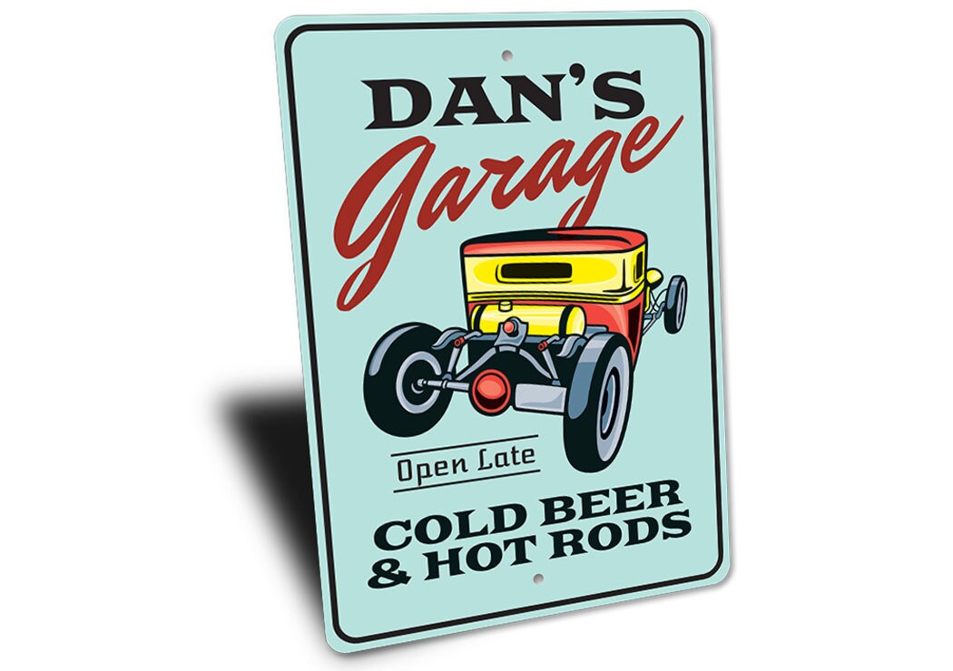 Personal Garage Sign Hot Rod Garage Cold Beer and Hot Rods - Etsy