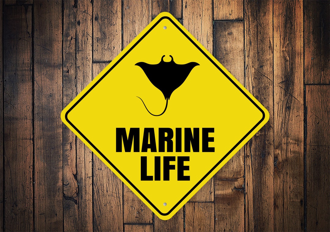 Marine Life Sign, Marine Life Caution, Caution Marine Life, Sea Life ...