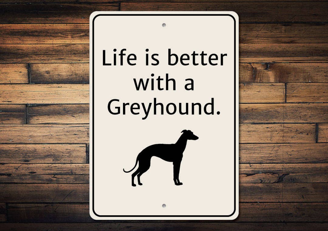 Greyhound Sign, Greyhound Gift, Greyhound Decor, Greyhound Owner Sign ...