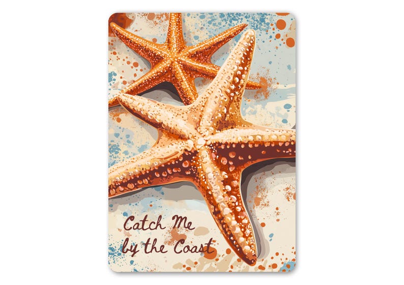 Catch Me by the Coast Sign, Starfish Beach Sign, Beach Wall Decor ...