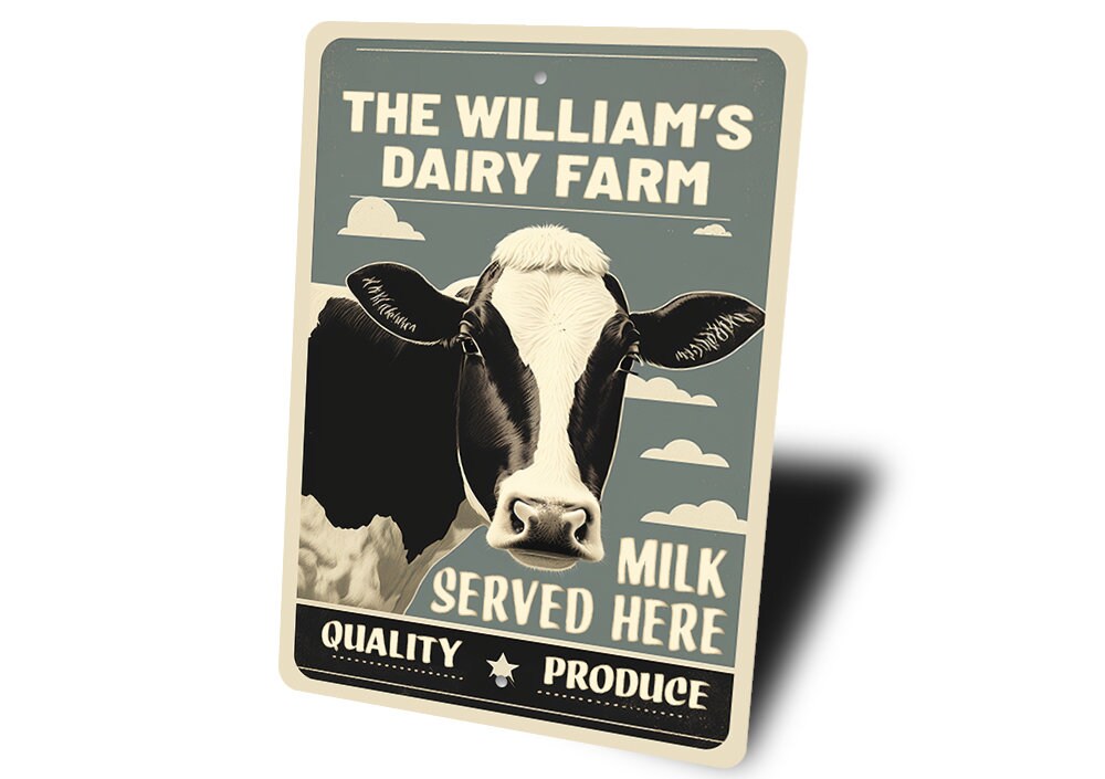 Family Dairy Farm Sign Custom Cow Sign Cow Farm Decor - Etsy