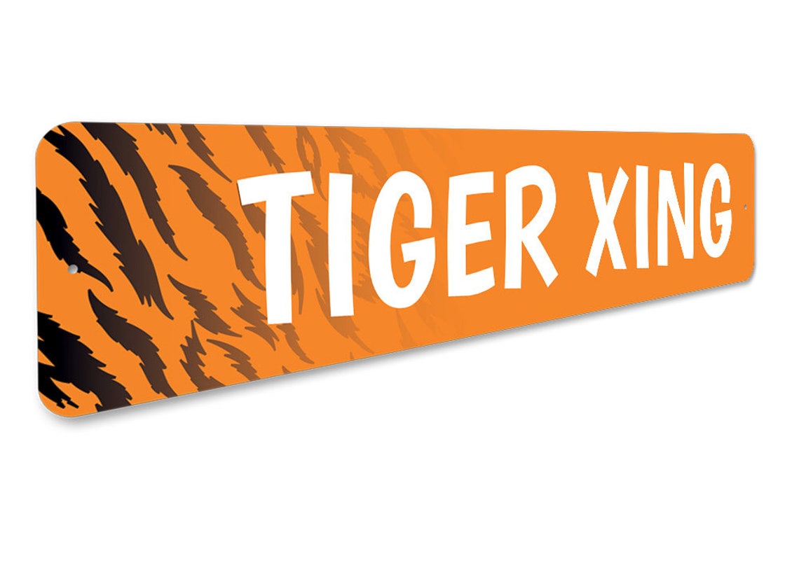 Tiger Crossing Sign Tiger Sign Tiger Decor Zoo Signs Zoo - Etsy