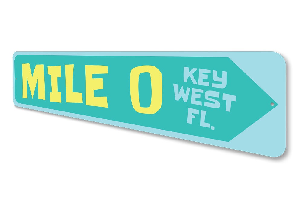 Mile 0 Key West, Mile 0 Sign, Key West Lovers Decor, Beach Ocean Sign ...