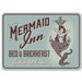 Mermaid Inn Sign, Mermaid Decor Sign, Mermaid Lovers, Metal Sea Sign ...