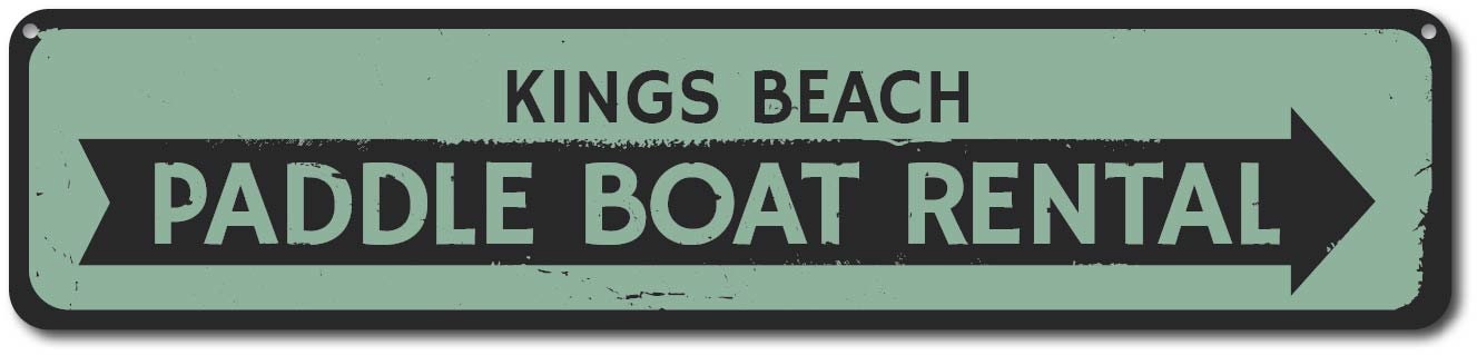 Paddle Boat Rental Sign Personalized Beach Arrow Sign Custom | Etsy