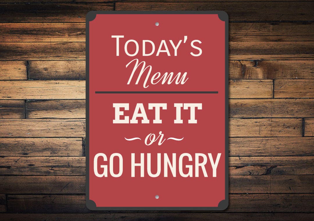 Kitchen Menu Sign, Eat Sign, Menu Kitchen Sign, Kitchen Phrase Sign ...