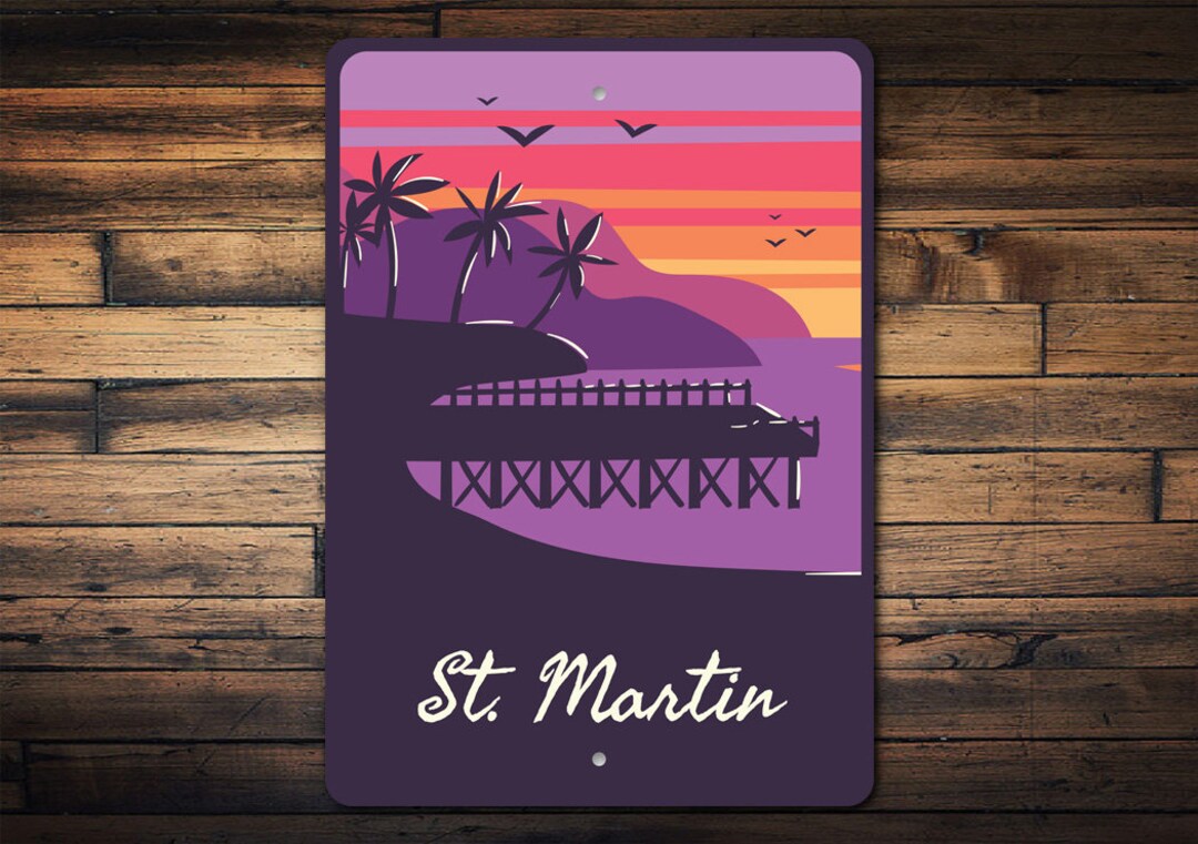 St Martin Sign, Custom Beach Sign, Friendly Island, Beach Decor, St ...
