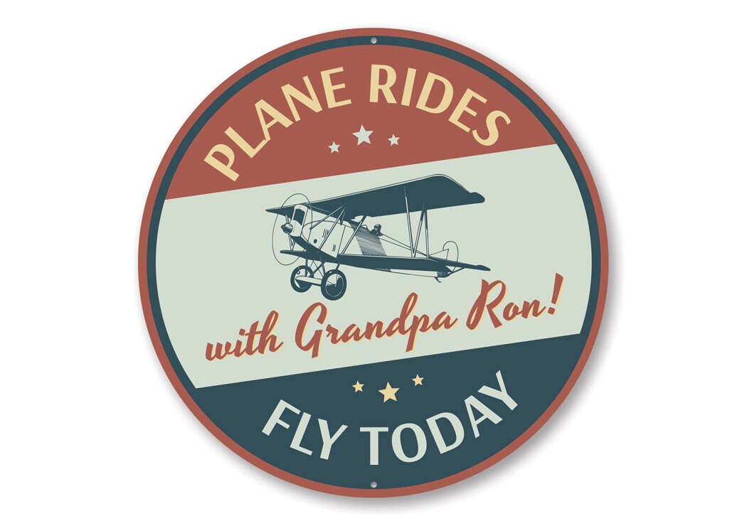 Plane Ride Sign Fly Today Aviation Decoration Grandpas - Etsy