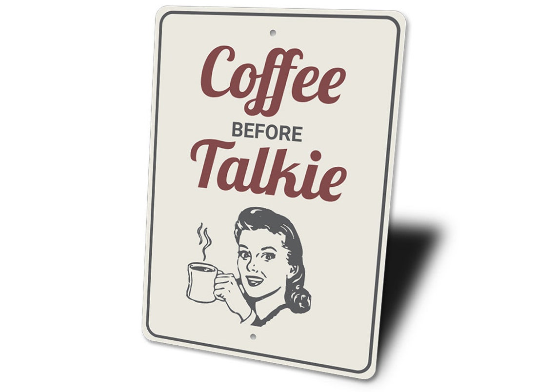 Coffee Talkie Sign Coffee Drinkers Coffee Maker Decor Metal - Etsy