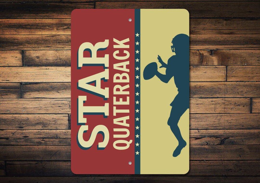 Quarterback Sign, Quarterback Gift, Football Star Sign, Football Star ...