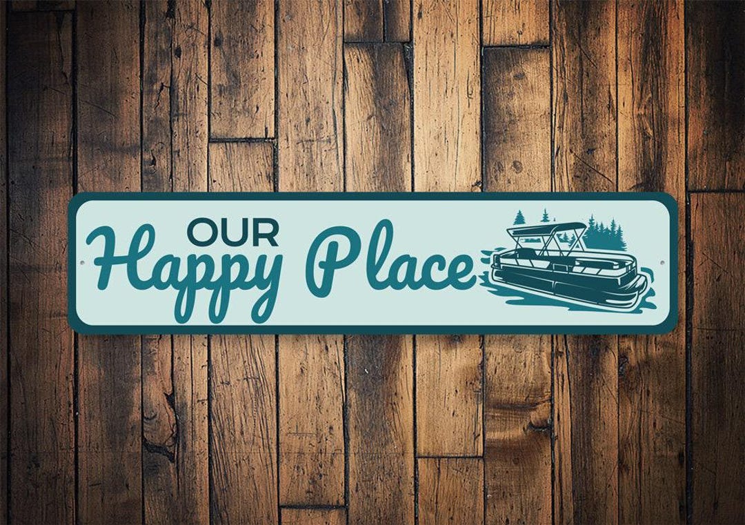 Our Happy Place Sign, Happy Lake Decor, Lake Life Decor, Life on Lake ...